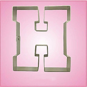 Varsity Letter H Cookie Cutter 4.25 inch (metal) aluminum
