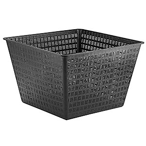 Little Giant 566556 UPB-1212-PW Square Aquatic Plant Basket for Ponds, 11.35 inches Square x 7.35 inches high, Black, 566556