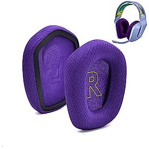 Replacement Ear Pads Ear Cushion Earpads for Logitech G733 G 733 Lightspeed Wireless Gaming Headset, Headphones Earpads with Memory Foam Purple