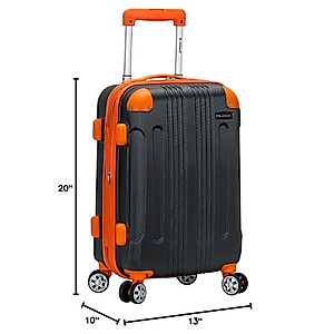 Rockland London Hardside Spinner Wheel Luggage, Charcoal, Carry-On 20-Inch