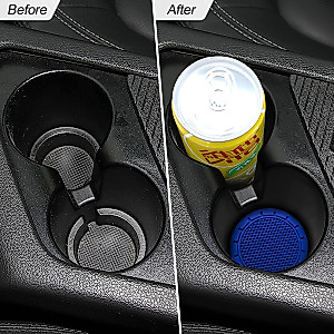 4 Pack Car Cup Holder Coaster, 2.75 Inch Diameter Non-Slip Universal Insert Coaster, Durable, Suitable for Most Car Interior, Car Accessory for Women and Men (Deep Blue)
