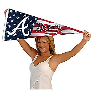 WinCraft Braves Nation USA Stars and Stripes Pennant Full Size Pennant Flag