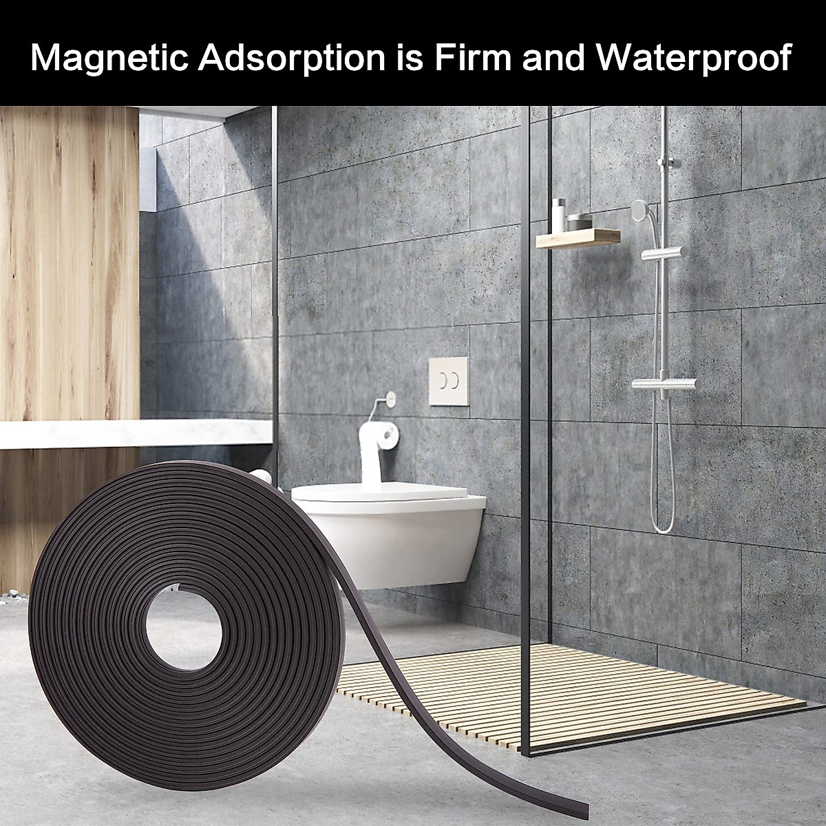 XFVFXZZ 70 Inches Shower Door Magnetic Strip Replacement Insert for Framed and Semi-Framed Swinging Glass Shower Doors with 3/8" Width