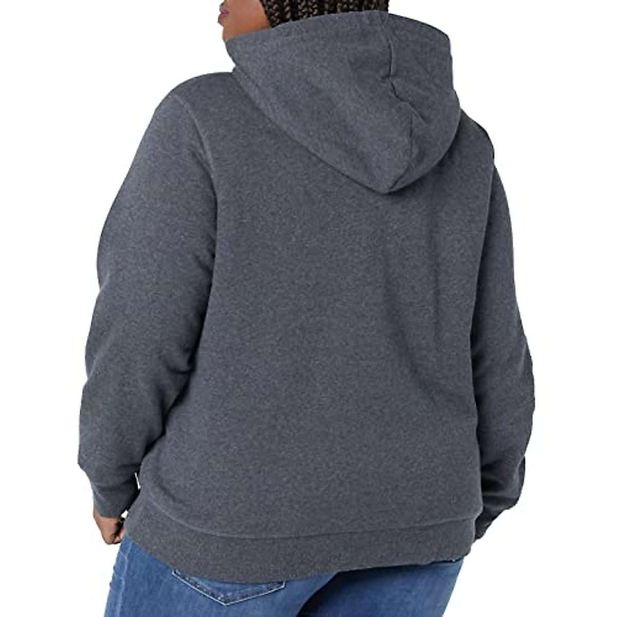 Amazon Essentials Women's Sherpa-Lined Fleece Full-Zip Hooded Jacket (Available in Plus Size), Charcoal Heather, X-Large