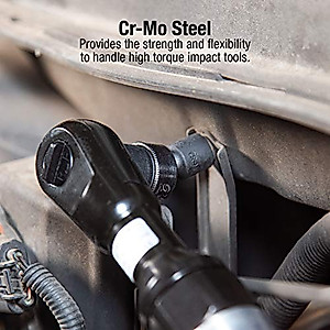 Sunex 3580, 3/8 Inch Drive Master Impact Socket Set, 80 Piece, SAE/Metric, 5/16 Inch - 3/4 Inch, 8mm - 19mm, Standard/Deep/Universal, Cr-Mo, Radius Corner, Chamfered Opening, Dual Size Markings, Heavy Duty Storage Case, Includes Star and Inverted Star Soc