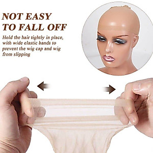 Tinashe HD Wig Caps for Women,HD Wig Cap for Lace Front Wig, Stocking Stretchy Wig Caps, Thin and Breathable Wig Caps for Cosplay, Stretchy Nylon Wig Caps for Women 10 pcs (5Pack/10PCS)