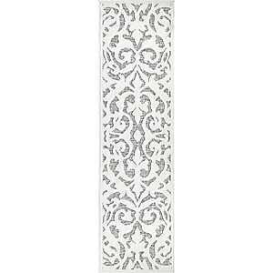 My Texas House by Orian Lady Bird Area Rug, 2'3" x 12', Natural/Grey