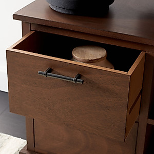 SAFAVIEH Home Collection Filbert Brown 4-Drawer Entertainment Media Stand up to 55" Flatscreen TV (Fully Assembled)