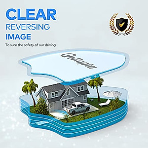 HD eRapta ERT01 Backup Camera Rear View License Plate Reverse Camera Universal for Pickup Truck Car SUV 149° Perfect Angle Night Vision IP69K Level Waterproof