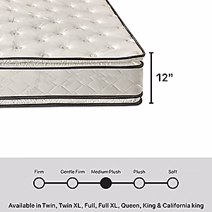 Greaton, 12-Inch Medium Plush Double Sided Pillowtop Innerspring Mattress, Full
