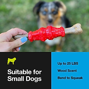 Hero Bonetics Noisy Joint Bone - Promotes Healthy Teeth, Gums and Mind - Wood Scented - for Small Dogs