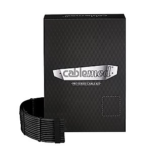 CableMod C-Series Pro ModMesh Sleeved 12VHPWR Cable Kit for Corsair Type 4 RM Black Label/RMi/RMX (Black)