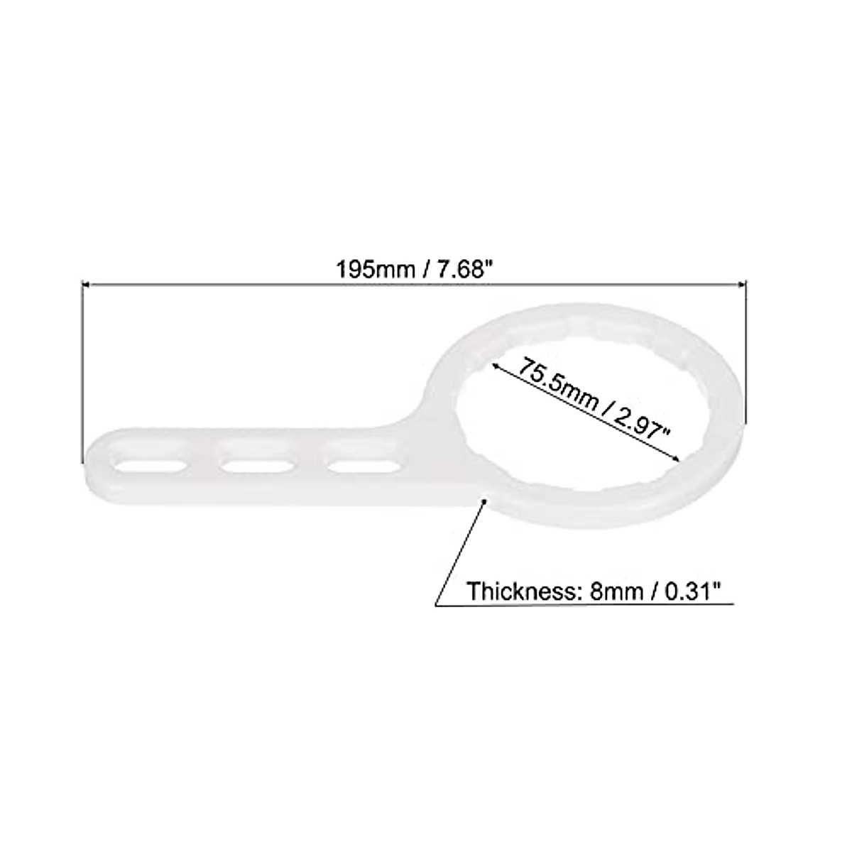 MECCANIXITY Water Filter Housing Wrench Fit for 1812 Water Filter Housing Plastic Filter Housing Wrench White 2Pack