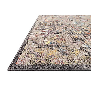 Loloi Medusa Collection Area Rug, 6' x 8'8", Charcoal/Fiesta