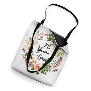 75-Year-Old Loved,75th Birthday Gifts for Women, Grandma Tote Bag