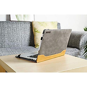 Berfea Stand Case Cover Compatible with Dell Latitude 7430 7420 7410 7400 5430 5420 5421 Laptop 14 Inch Notebook Protective Case Sleeve,with Cooling Bracket (326x215mm,Gray)