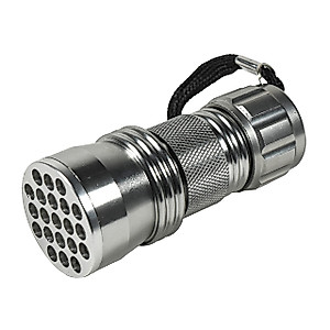 HQRP Professional 21 LED Flashlight Blacklight for Detect Uranium Glass, Depression Glass, Vaseline Glass
