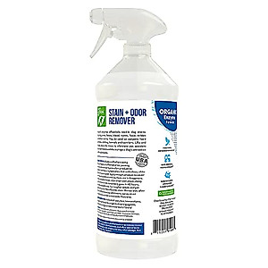 Only Natural Pet Enzyme Powered Stain & Odor Eliminator - Professional Pet Urine Pee Cleaner Deodorizer For Dogs - Hardwood Floors Carpets Upholstery - Fresh Mandarin Orange & Green Tea Scent - 32Floz