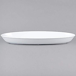 G.E.T. ML-256-W White 10.4 qt., 30" x 11.75" Deep Oval Platter, Break Resistant Dishwasher Safe Melamine Plastic, Siciliano Collection
