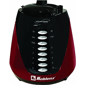 Koblenz LKM-4510 PR 1.5-Liter Kitchen Magic Collection 10 Speed and Pulse Plastic Jar Blender, One Size, Red