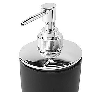 KVSERT 4Pcs/Set Bathroom Suit Set Bathing Accessories Includes Soap Box Cup Toothbrush Holder Soap Dispenser Soap Set Black