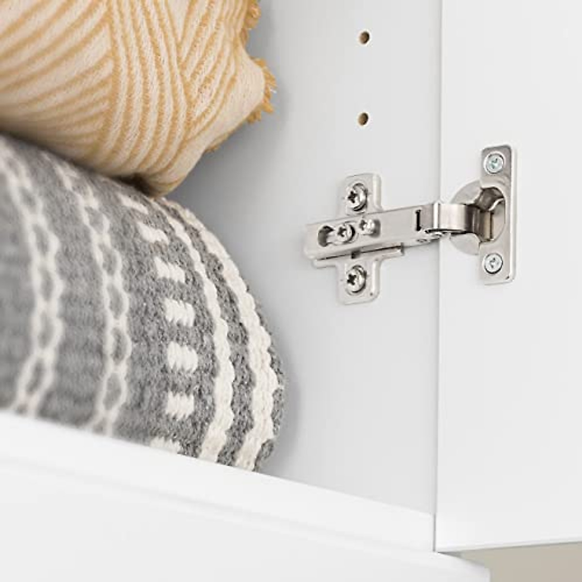 Prepac Elite 2 Door Standing Storage Cabinet, 16" D x 32" W x 65" H, White