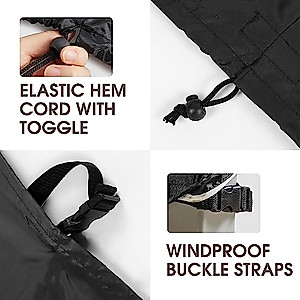 ALSTER Outdoor Chair Covers Waterproof 2 Pack, Patio Chair Covers(35" L x 40" W x 33" H), Durable and Waterproof Black Covers for Lounge Deep Seat, Rain Snow Dust Wind-Proof