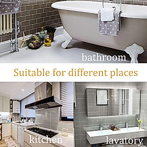 HXcomet 40cm Towel Rail Wall Mounted Towel Holder Screw mounting Small Towel Rail for Bathroom and Kitchen SUS 304 Stainless Steel Brushed Finish,Silver (40cm Towel Rail_B_Style)