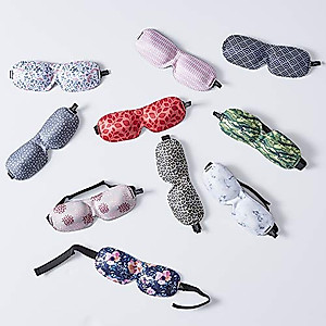 Bucky 40 Blinks No Pressure Printed Eye Mask for Travel & Sleep, Black Dot, One Size