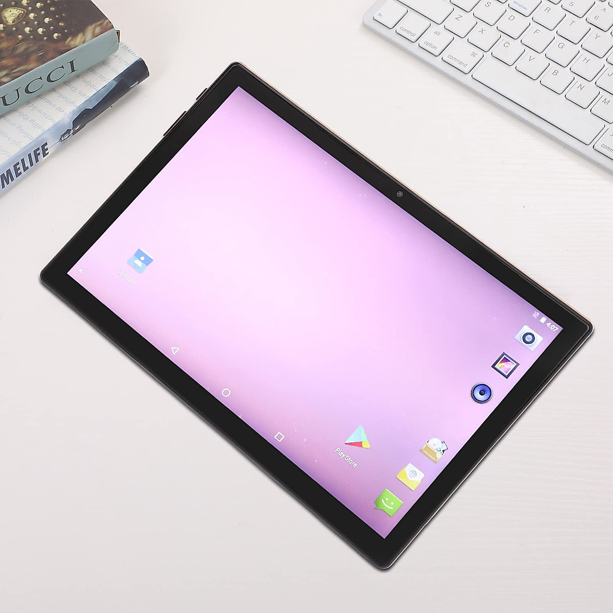 10.1 Inch IPS Tablet, 8G RAM 256GB ROM Tablet PC, 2.4 5G WiFi, 8MP 20MP Cameras, 8 Core CPU, GPS Navigation, 6000Mah Battery, Dual SIMs, for Adults Kids