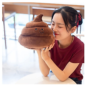 Maxpetus Lovely Plush Simulation Poop, Spoof Gifts, 3D Funny Decoration Pillow (10in, Brown)