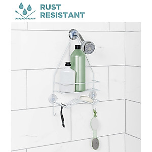 Zenna Home Zenna HomeOver The Shower 2 ShelvesWhite Over-The-Showerhead Caddy, 2 Shelves, White