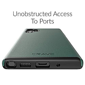 Crave Note 10+ Case, Dual Guard Protection Series Case for Samsung Galaxy Note 10 Plus - Forest Green