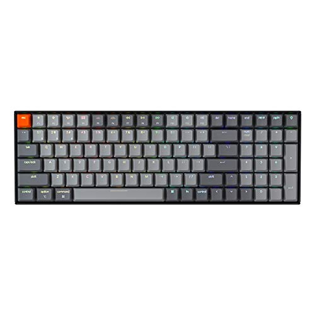 Keychron K4 96% Layout 100 Keys Wireless Bluetooth 5.1/Wired USB Mechanical Gaming Keyboard with Gateron G Pro Blue Switch RGB Backlight N-Key Rollover for Mac Windows PC-Version 2