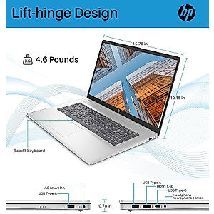 HP Flagship 17.3 FHD Business Laptop, 10-core Intel i5-1335U (Beat i7-1255U) Up to 4.6GHz, 32GB RAM, 1TB NVMe SSD, Backlit Keyboard, Iris Xe Graphics, Wi-Fi 6, Bluetooth 5.3, Win 11 W/GM Accessory