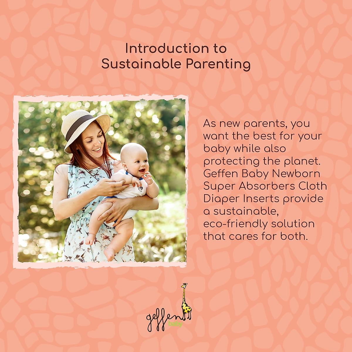 Geffen Baby Newborn Super Absorbers Cloth Diaper Inserts - 3 Pack | 5-Layer Reusable Booster Pads for Heavy Wetters, Overnight Diapering, and Naps | Slim Fit for Newborns