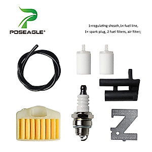 POSEAGLE 503281801 Carburetor with 575269103 Air Filter Assembly for Husqvarna 362 365 371 372 Chainsaw Replaces Husqvarna 5032818-01 5032832-03 503281801 503283203 Hd-12B