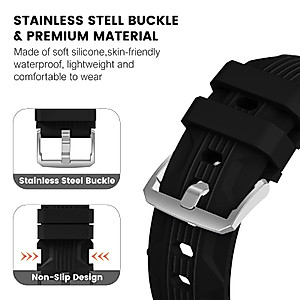 Ultra Band Designed for Apple Watch Band for Apple Watch Ultra2/Apple Watch Ultra 49mm, Sport Silicone Replacement Strap for iWatch Series 9/8/SE2/7/6/SE/5/4/3/2/1 45mm/44mm/42mm