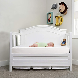 Mayton, 4-Inch Waterproof Toddler & Baby Crib Mattress, Breathable & Removable Cover, CertiPUR-US Certified, 27 x 52 x 4, White.