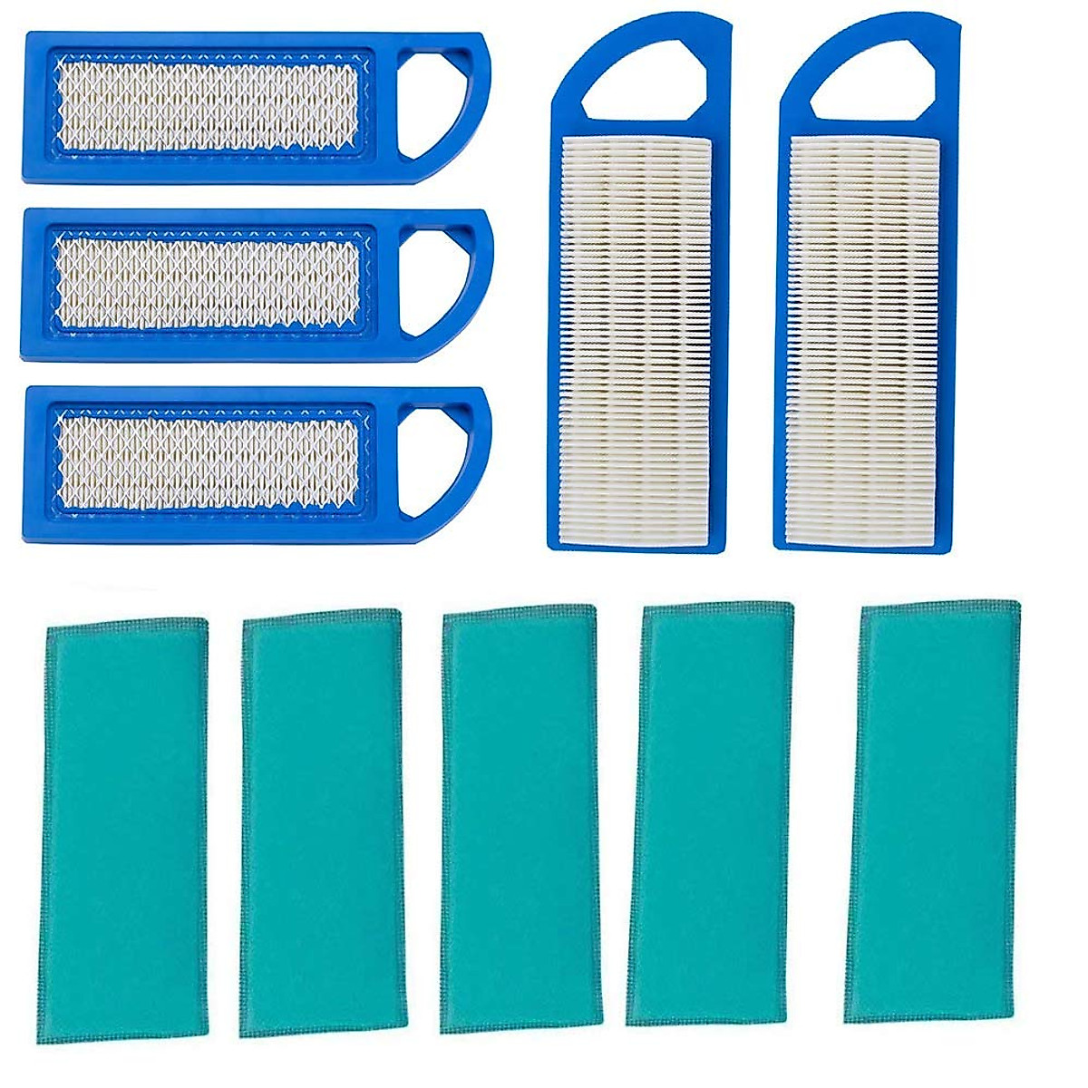 HEYZLASS 5Pack 698083 697153 Air & Foam Pre Filter Cartridge, Compatible with Briggs Stratton Engine Lawn Mower, for John Deere GY20573 Craftsman Air Cleaner and More