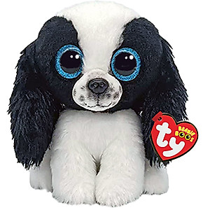 Ty Beanie Boo's-Soft Toy Sissy The Dog 15cm-TY36570, TY36570, White, Black, Small