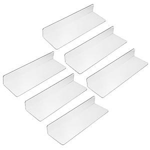 POPETPOP Acrylic Shelf Dividers,Closet Shelf Divider Perfect for Store Shop Clothes Bedroom Kitchen Cabinets Shelf Storage and Organization 6pcs,EJ0I10450DO2974Y,25X7X6CM