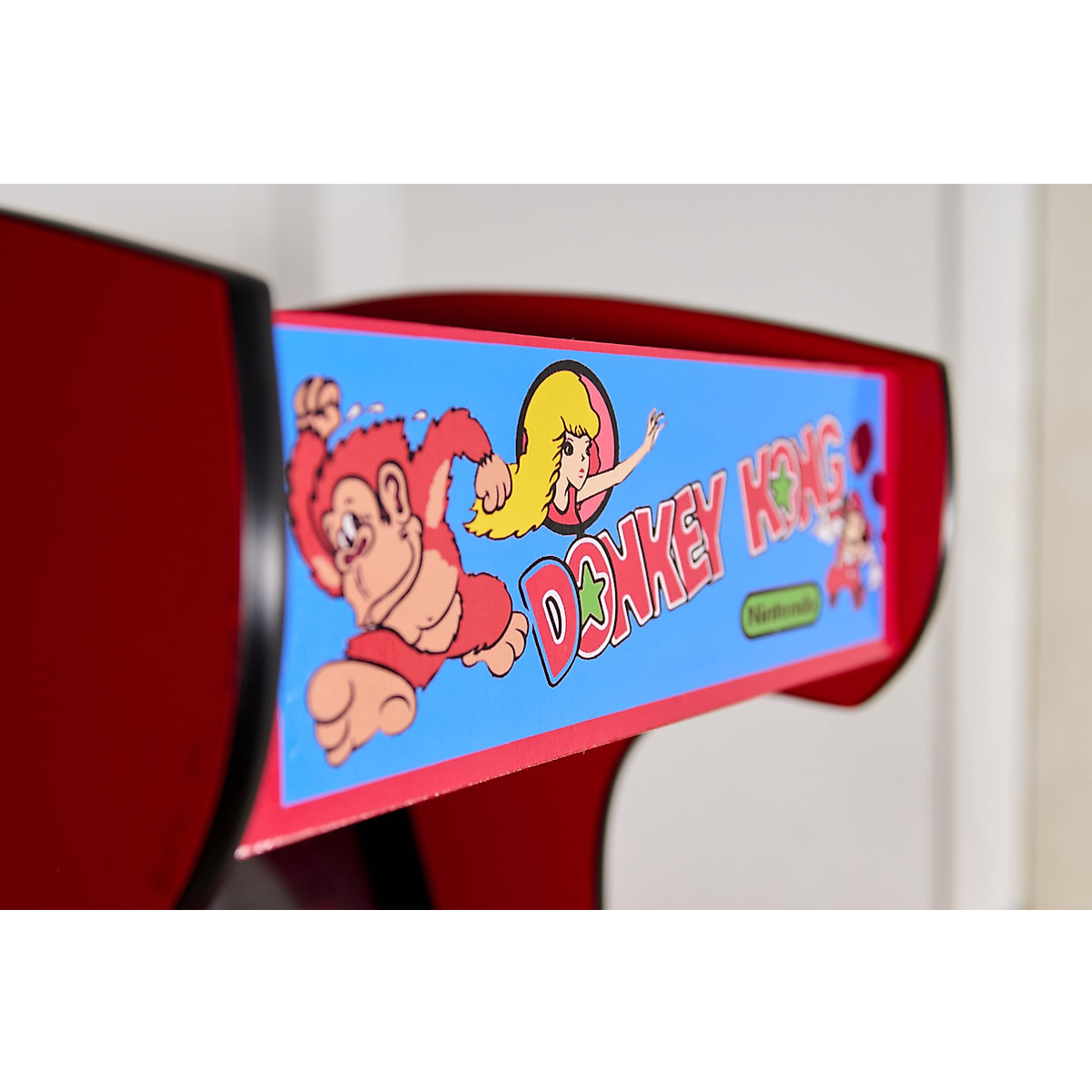 Doc and Pies Arcade Factory Classic Home Arcade Machine - 60 Retro Games - Tabletop and Bartop - Full Size LCD Screen, Buttons and Joystick (Red)