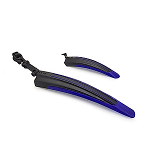 TaktZeit Adjustable Mountain Bicycle Mudguard Front and Rear Bike Fender 2Pcs Bike Mudflap (Black)