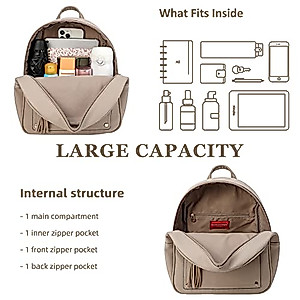 Montana West Anti Theft Backpack Purse for Women Backpack for Ladies with Secured Zipper & Tassel, MWC-104KH