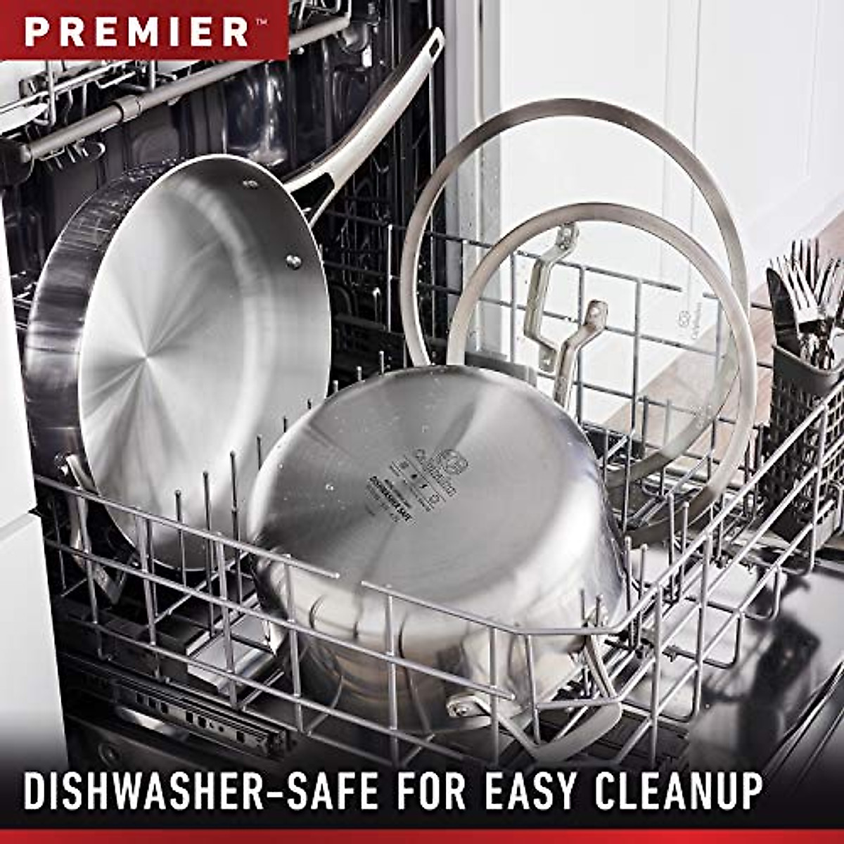 Calphalon 11-Piece Pots and Pans Set, Stainless Steel Kitchen Cookware with Stay-Cool Handles, Dishwasher Safe, Silver