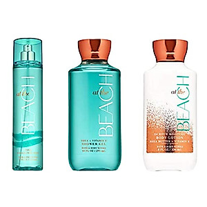 Bath & Body Works ~ Signature Collection ~ At The Beach ~ Shower Gel ~ Fine Fragrance Mist & Body Lotion ~ Trio Gift Set