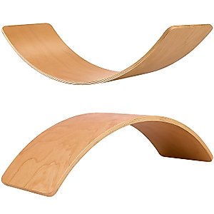 Wobble Balance Board, 37" Wooden Balance Board for Kids Toddlers & Adults - Quiet Felt & Non-Slip/ 13 Layers Thicker, Yoga Board for Classroom & Office Adult, Wooden Toys for Boys Girls Birthday Gifts