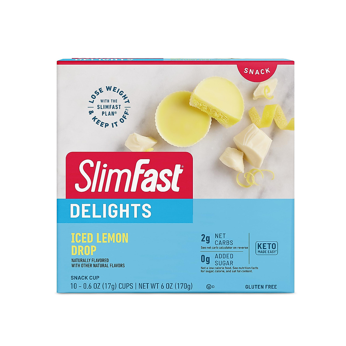 SlimFast Delights Iced Lemon Drop Snack Cup, 10 Count