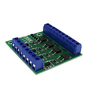 PWM MOS FET Module, 4 Channel PLC Amplifier Circuit Board 3-20V to 3.7-27VDC 10A Driver Module